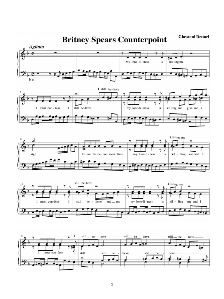 Britney Spears Counterpoint | PDF