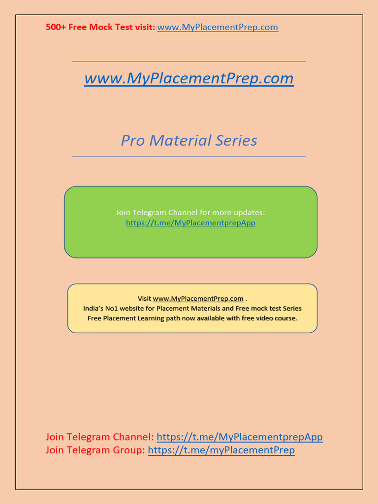 Pro Material Series: 500+ Free Mock Test Visit | PDF