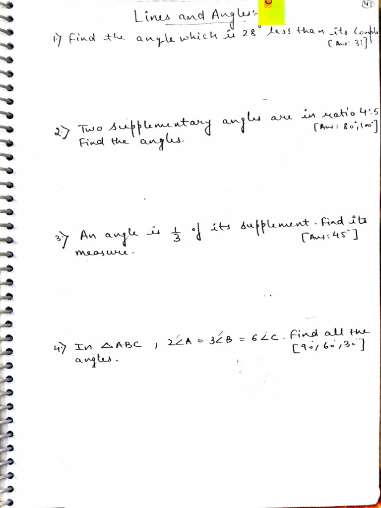 Assignment of Ch-Lines and Angles | PDF