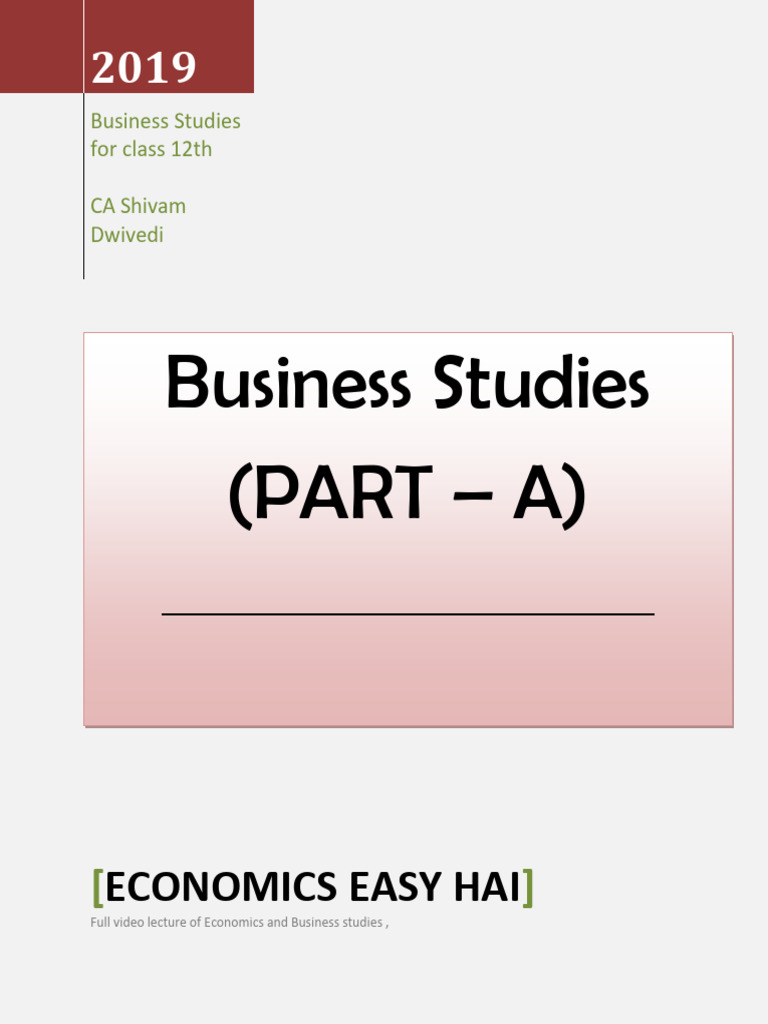 Business Studies | PDF