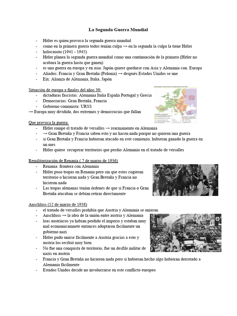 La Segunda Guerra Mundial | PDF