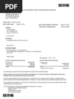 Wells Fargo Wire Transfer Confirmation and Receipt | PDF | Wire ...