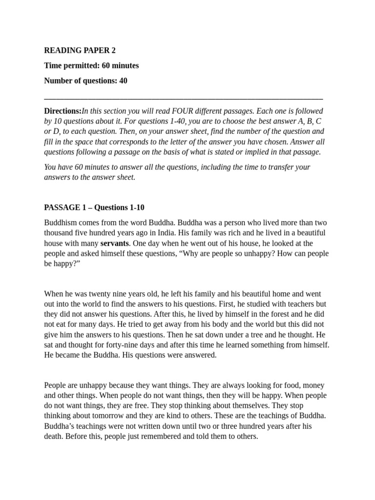 Reading Paper 2 | PDF