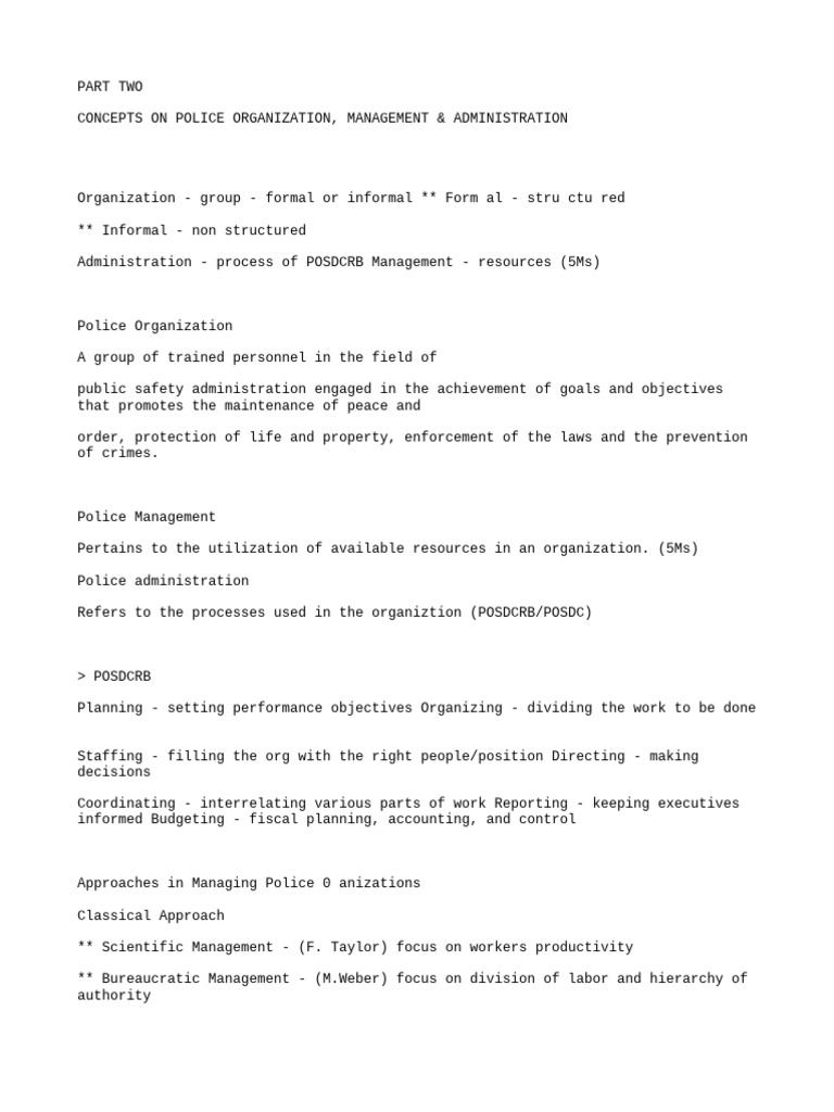 Police Organization | PDF