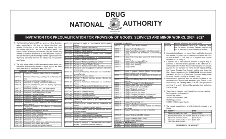 Pre Qualification Advert | PDF