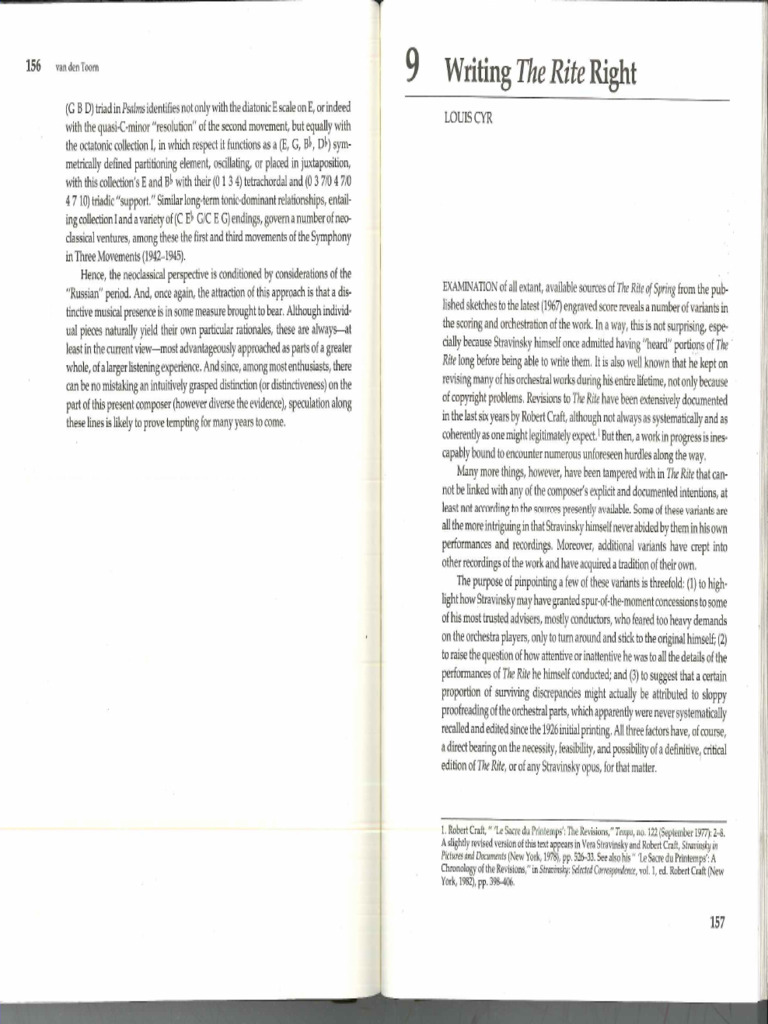 Cyr, "Writing The Rite Right" | PDF