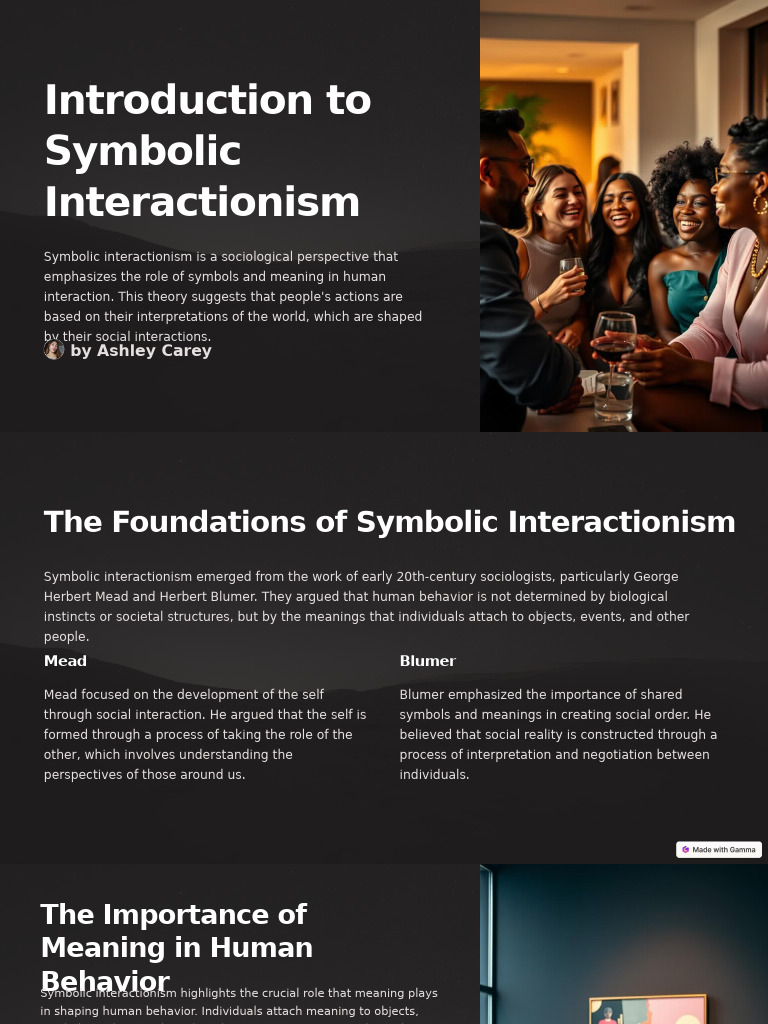 Introduction To Symbolic Interactionism | PDF