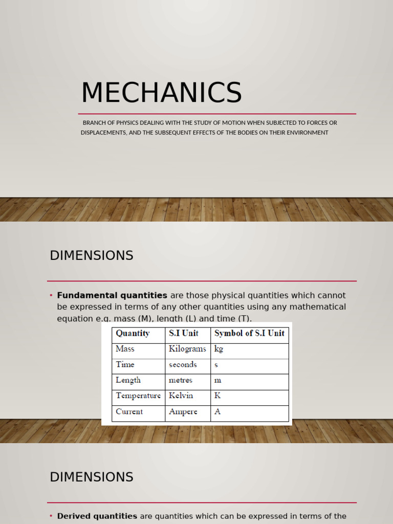 Mechanics | PDF