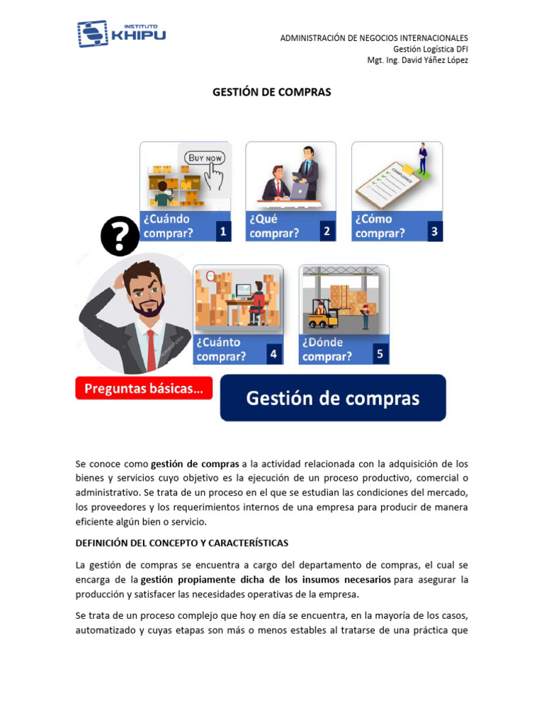 Gestión de Compras | PDF | Logística | Business