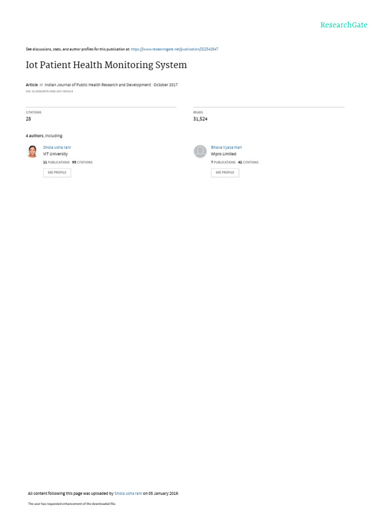 IOTHealthcare Monitoring | PDF