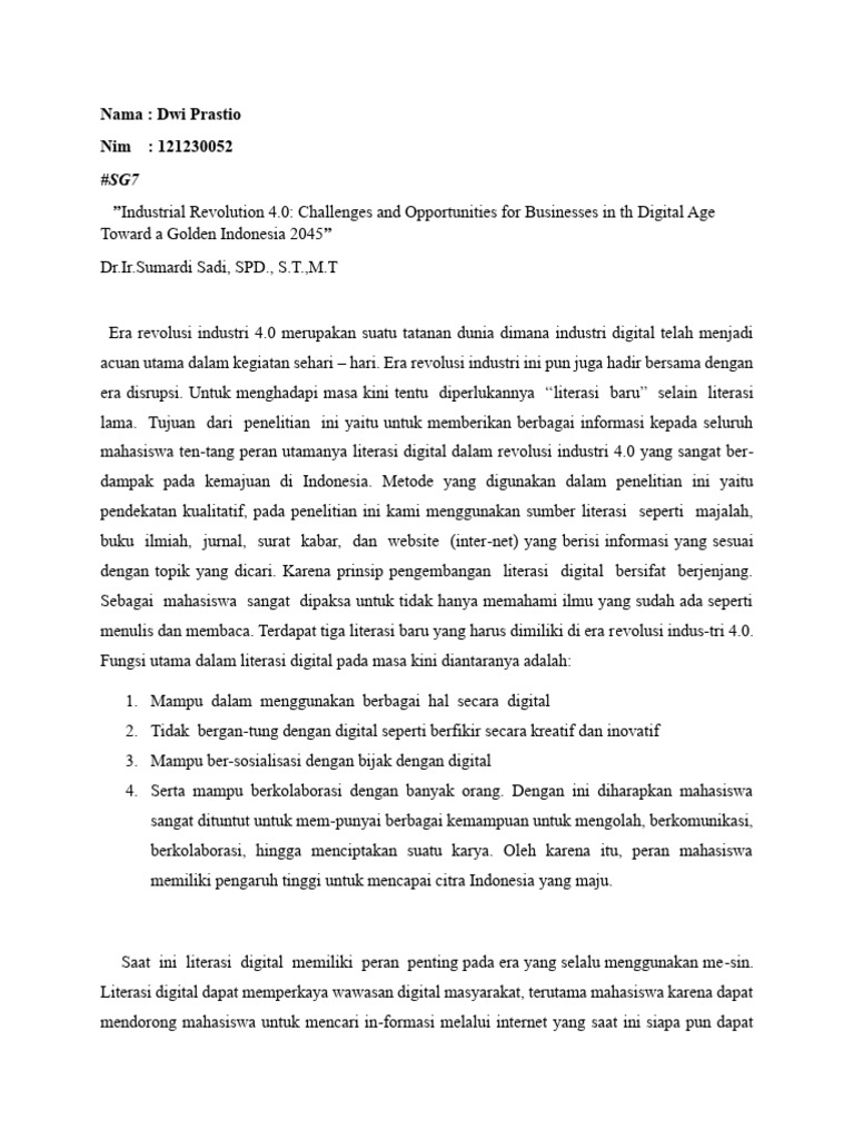 Dwi Prastio - #SG7 | PDF