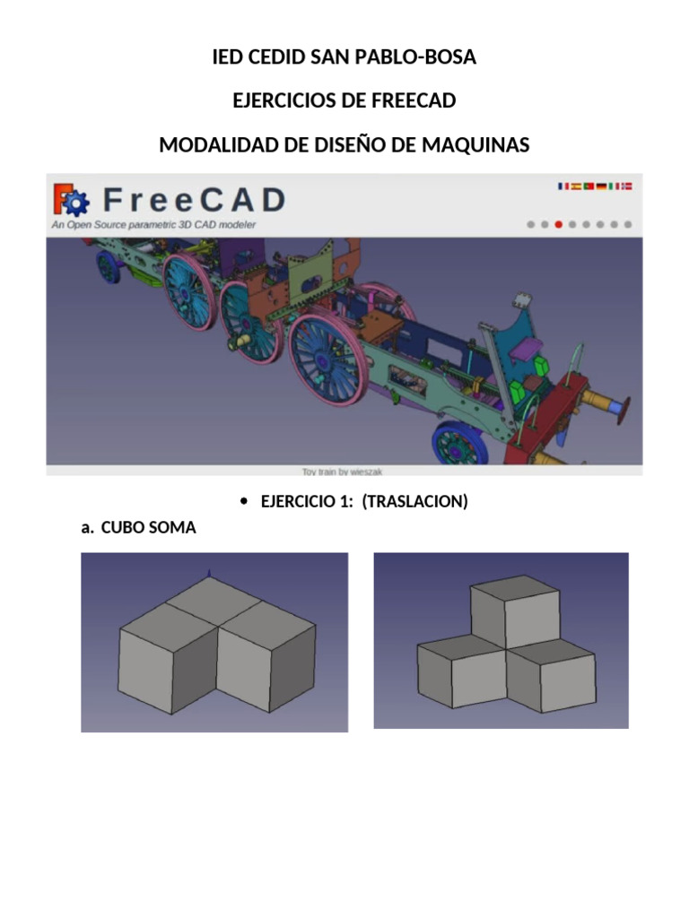 Ejercicios de Freecad 2019 | PDF
