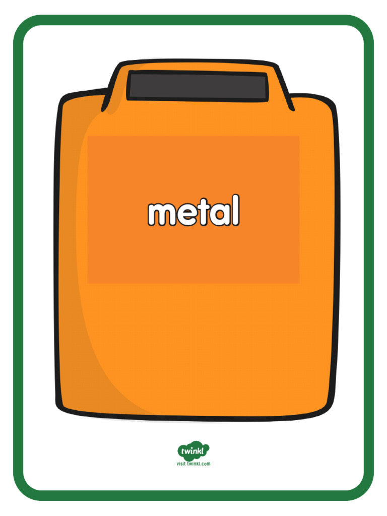 Recycling Sorting Activity Color | PDF