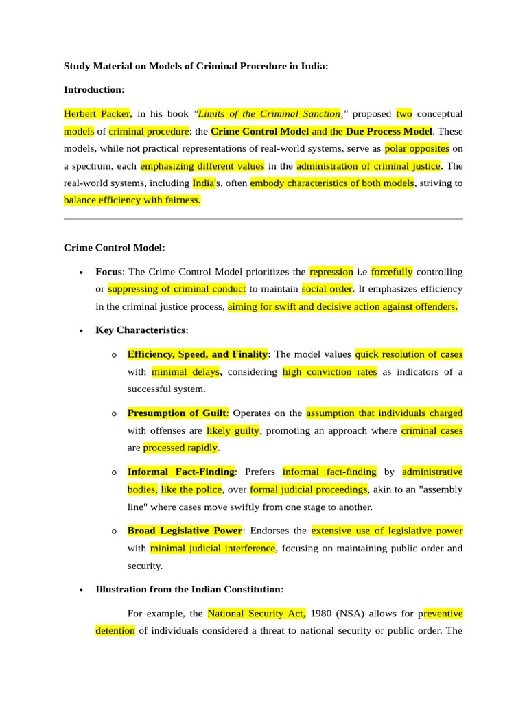 Herbet Packer Model | PDF