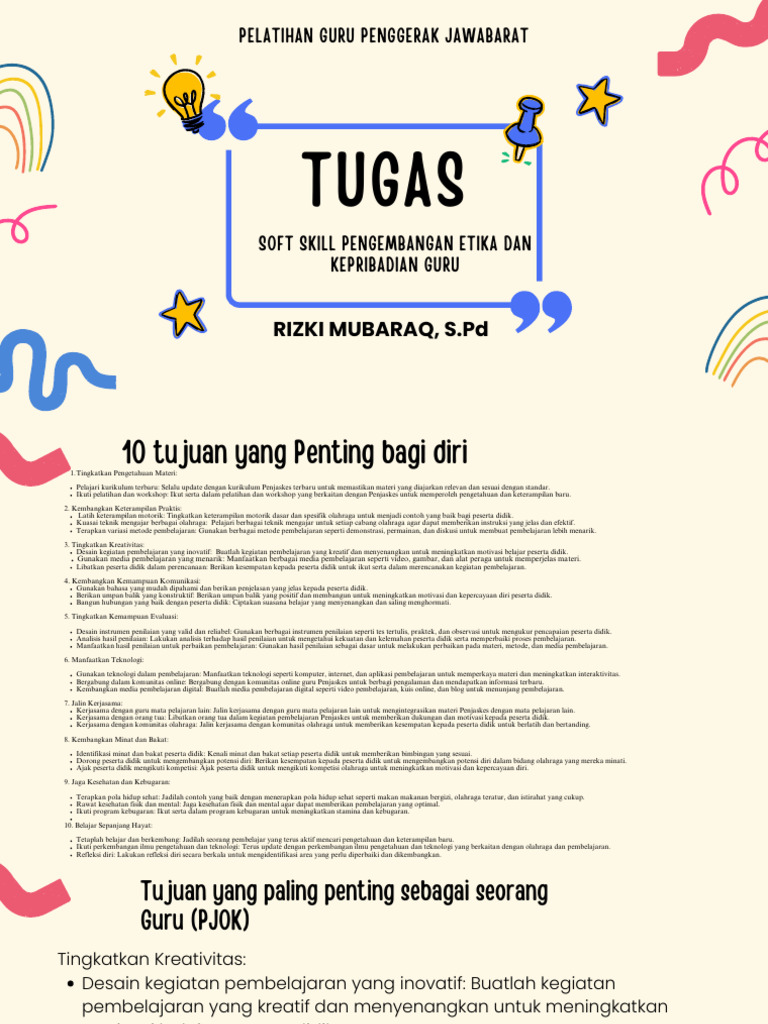 Tugas Soft Skill Pengembangan Etika Dan Kepribadian Guru - Rizki ... Tugas Soft Skill Pengembangan Etika Dan Kepribadian Guru - Rizki ...