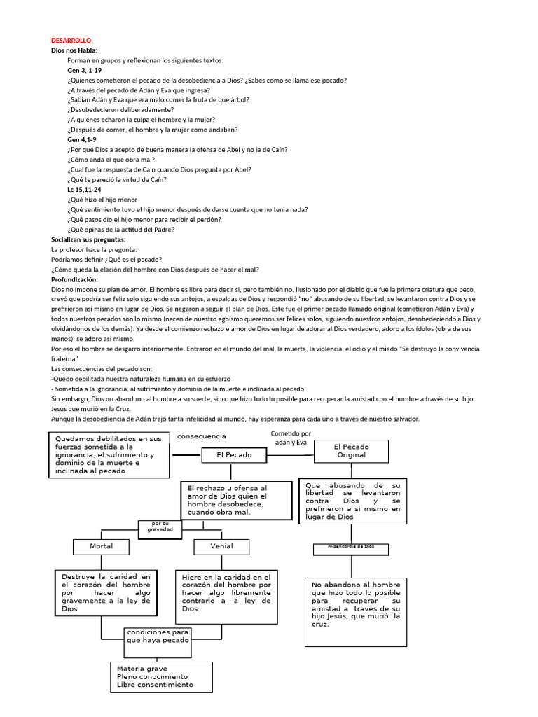 Ficha 02 El Pecado | PDF | Pecado | Mal