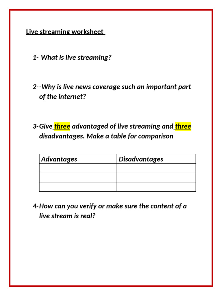 Live Streaming | PDF