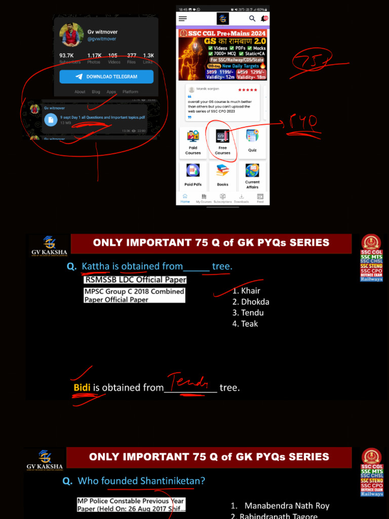 75 Expected PYQs For SSC Exams by GV Sir - Class 4 | PDF