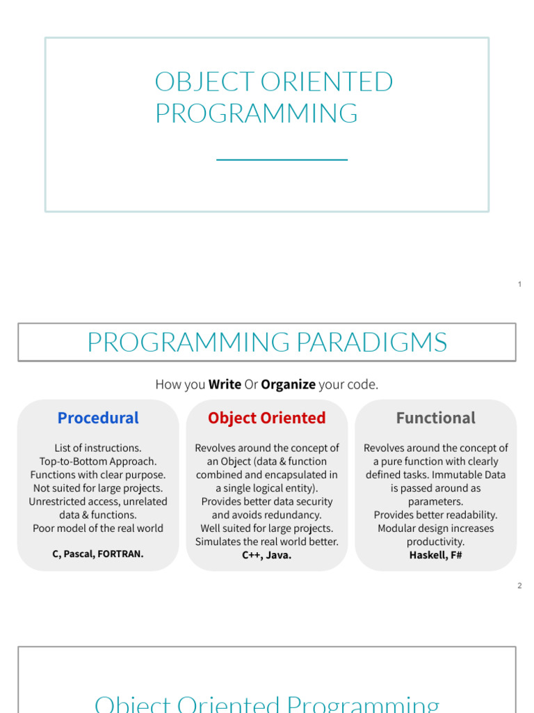 01 Oop Class Review | PDF