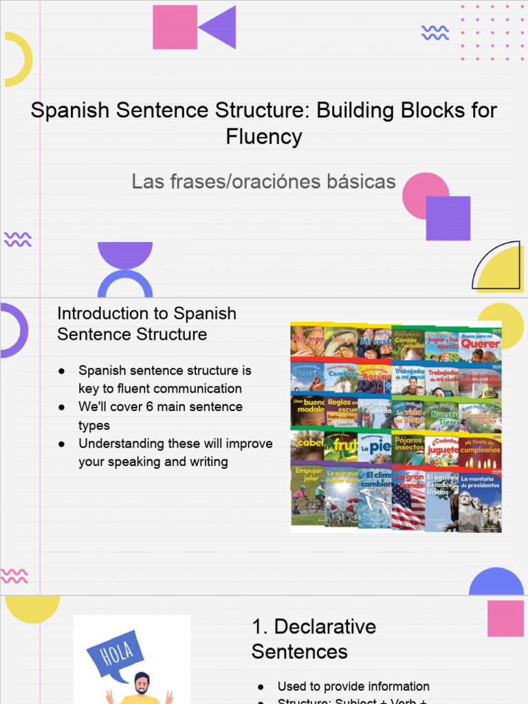 Spanish Sentence Structure | PDF