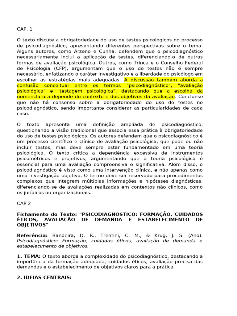 Fichamento Do Livro Hutz Cap. 1-2-3 | PDF