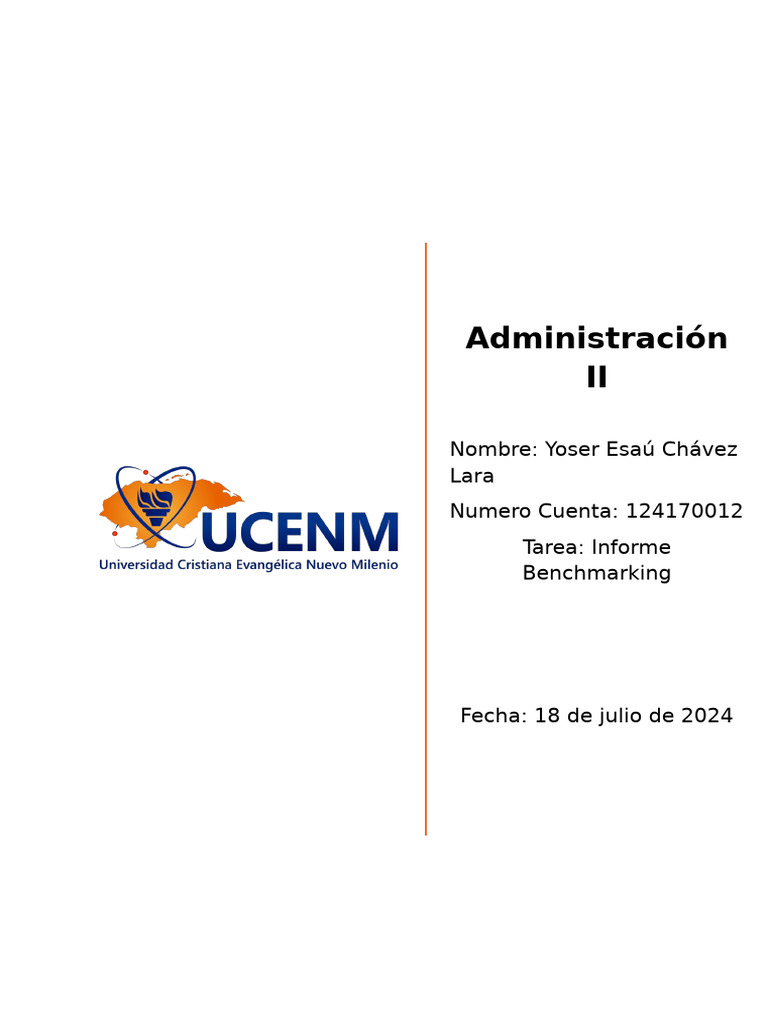 Informe Benchmarking | PDF