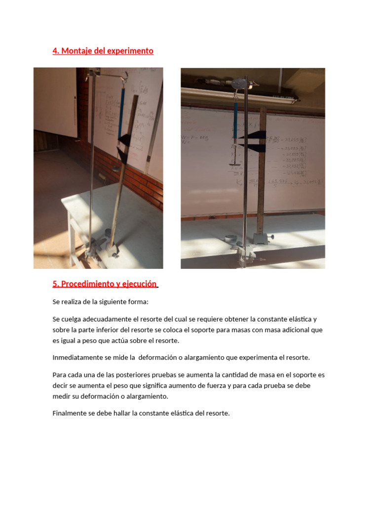 Montaje Del Experimento | PDF