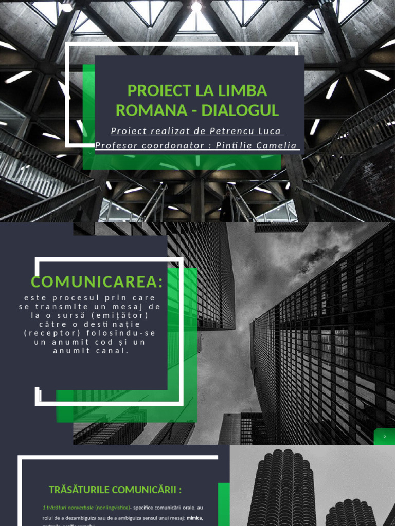 Proiect La Limba Romana - Dialogul | PDF