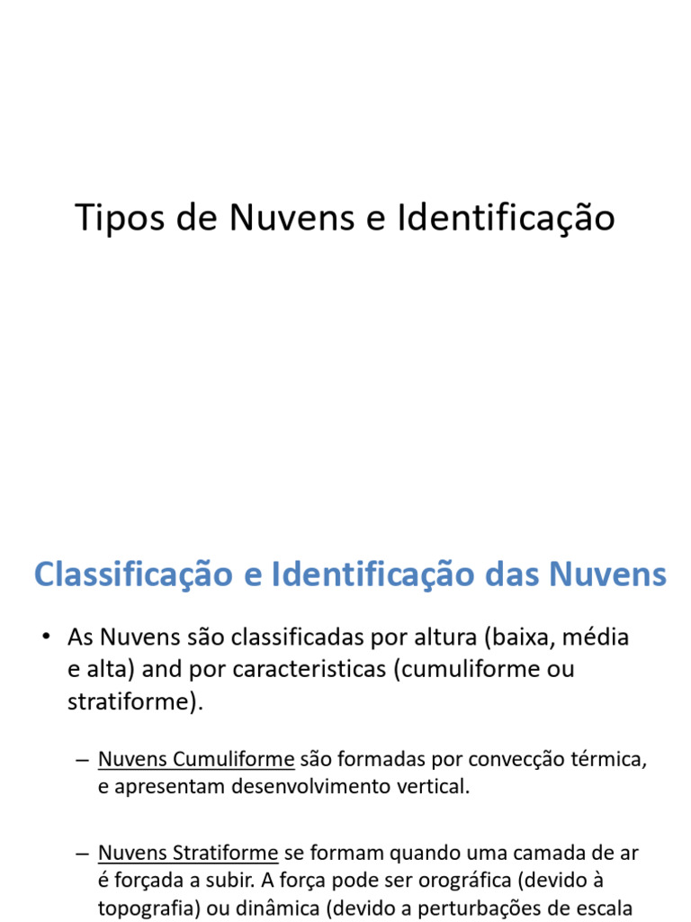 PDF - Tipos de Nuvens | PDF | Nuvem | Lua