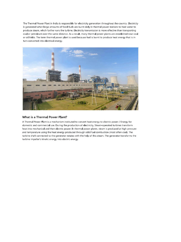 Unit-2 Power Plants and Types | PDF