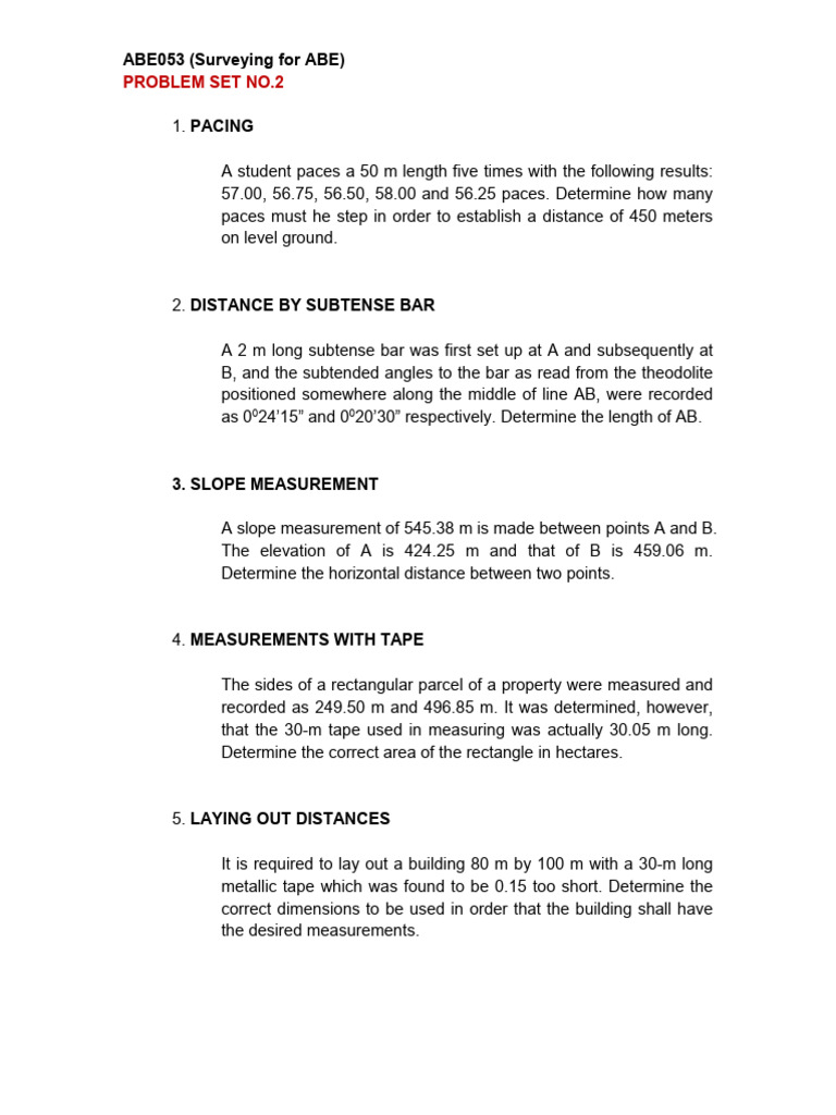 Problem Set No. 2 | PDF