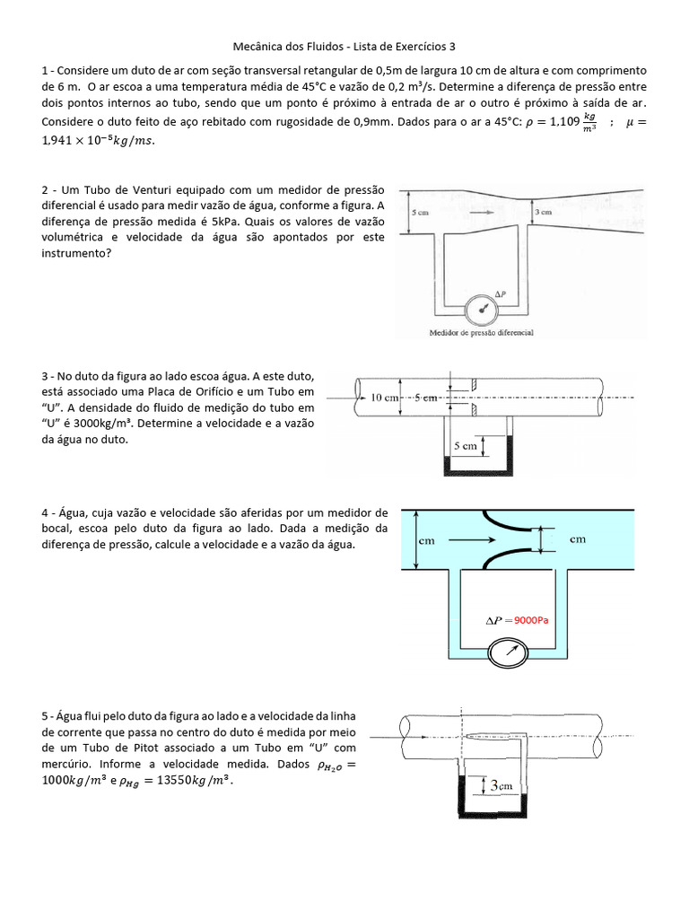 Lista 3 Mec Flu | PDF