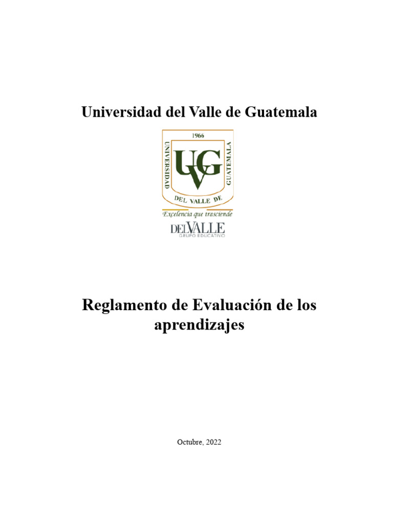 Reglamento de Evaluacion de Los Aprendizajes | PDF