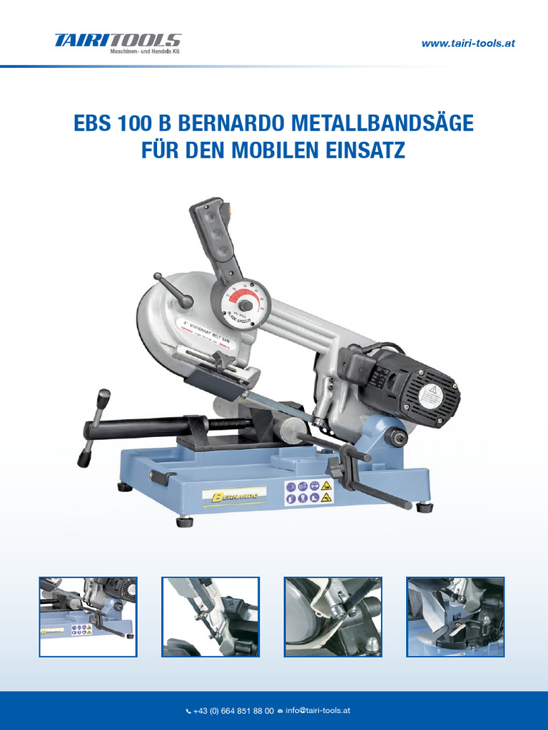 EBS 100 B Bernardo Metallbandsaege | PDF