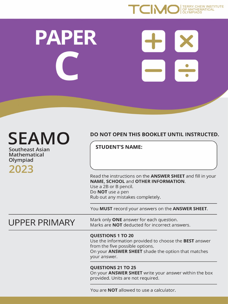 Seamo Paper C - 2023 | PDF