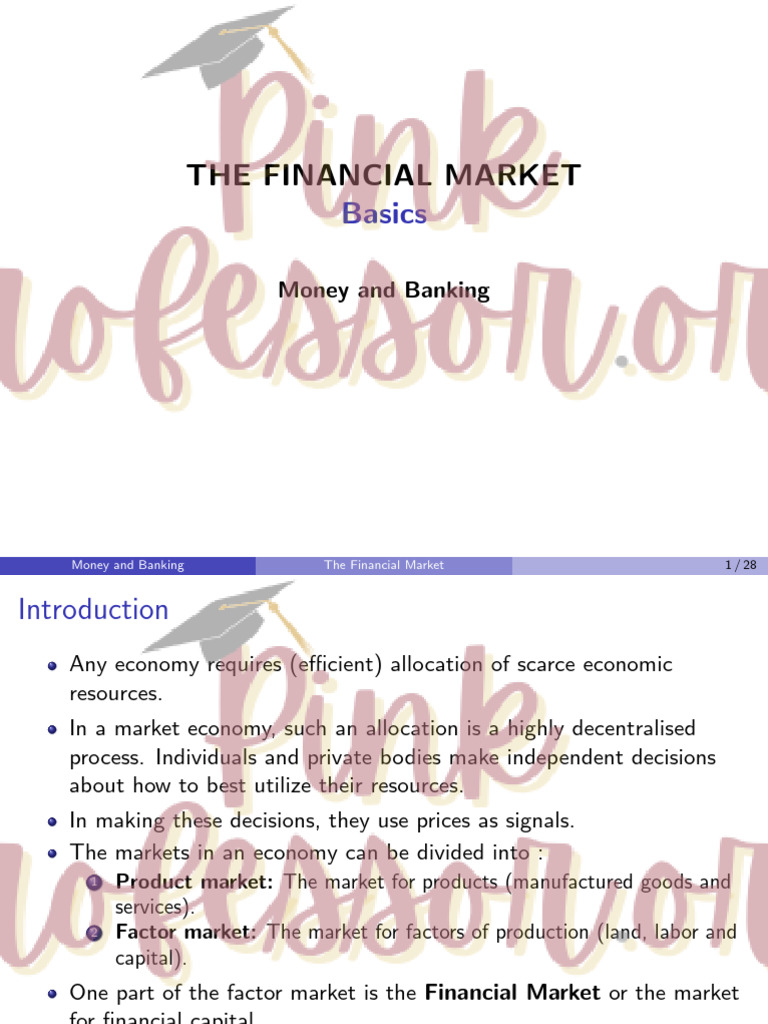 Financial Markets and Instruments Basics | PDF | Financial Markets ...