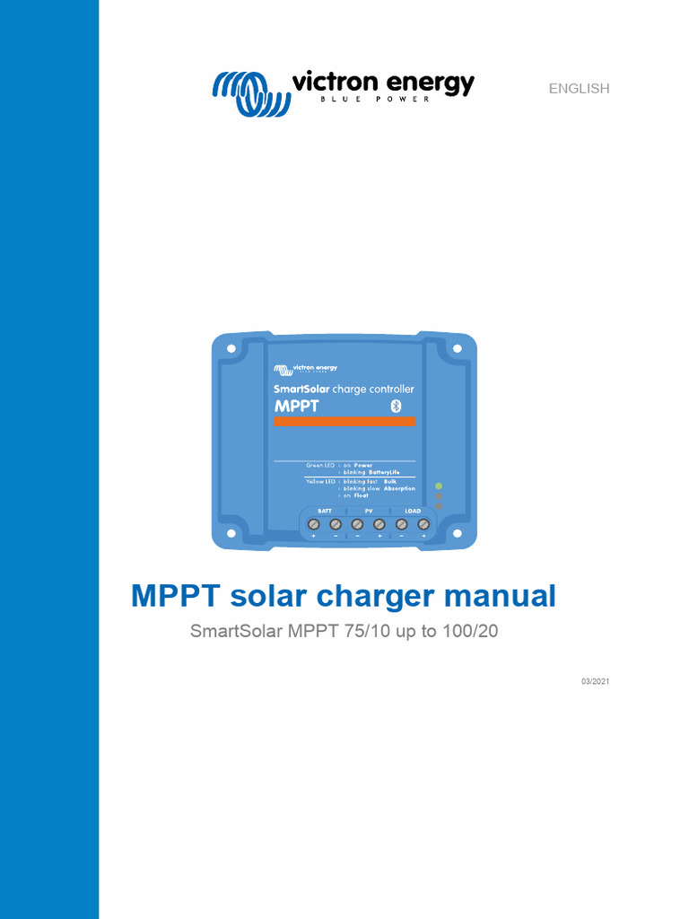 Victron Manual MPPT Solar Charger 75-10-75!15!100-15-100-20 Manual-En | PDF