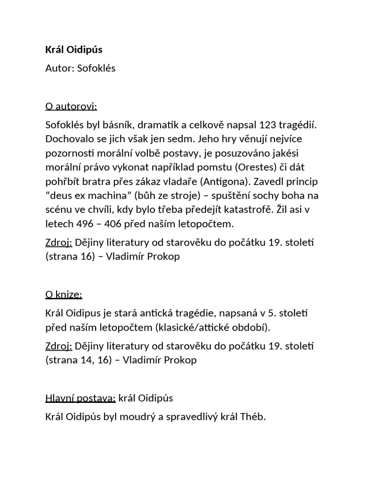 Král Oidipús | PDF
