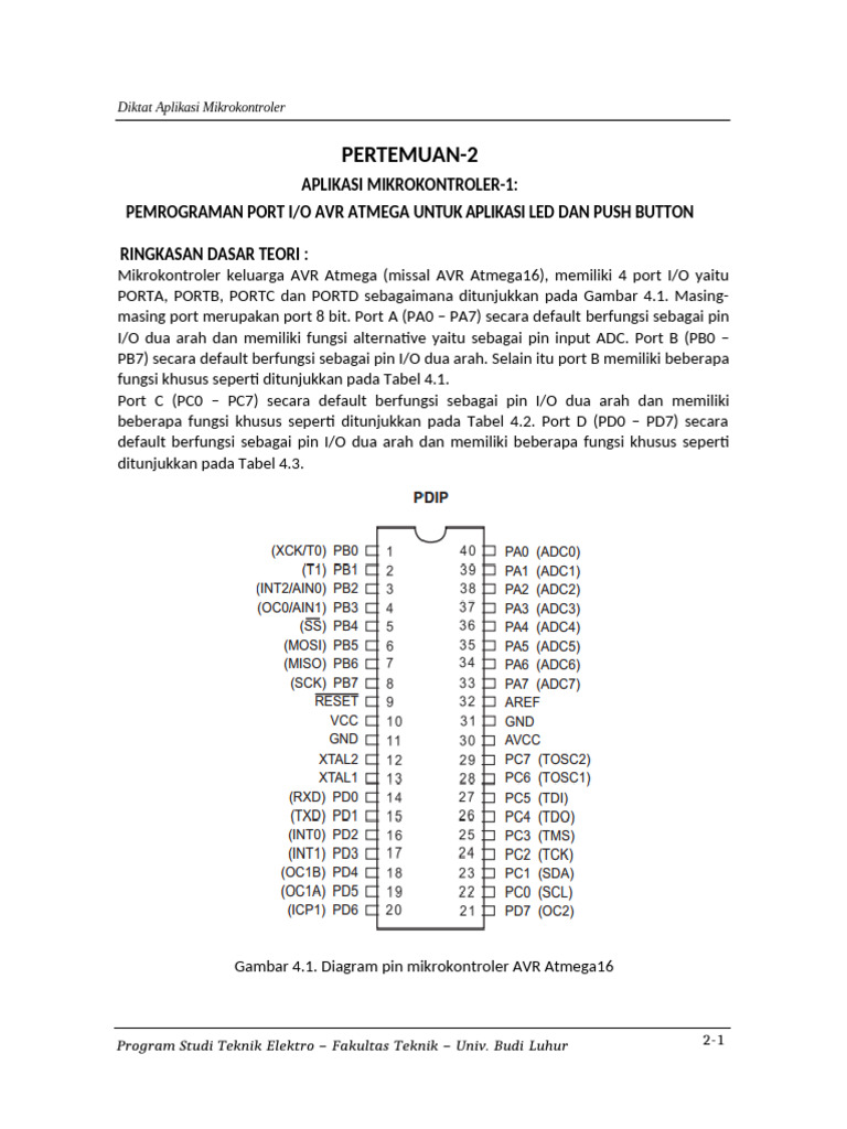 Materi Aplikasi Mikrokontroler-1 | PDF