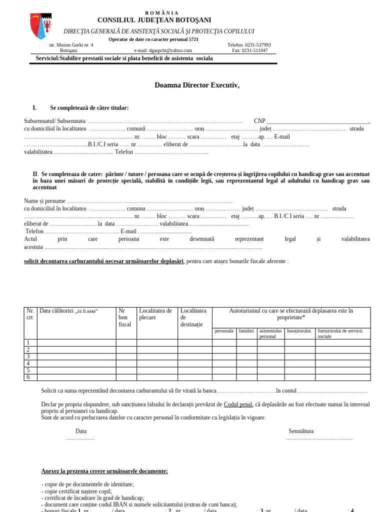 Cerere Carburant 2021 | PDF