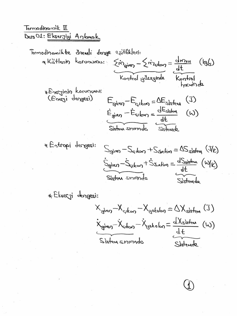 Termo2 EKSERJİ1 | PDF