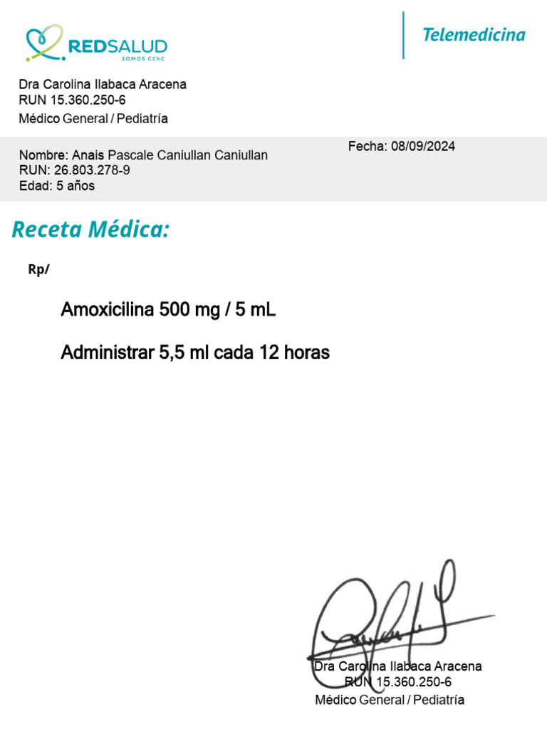 Receta Medica Redsalud | PDF