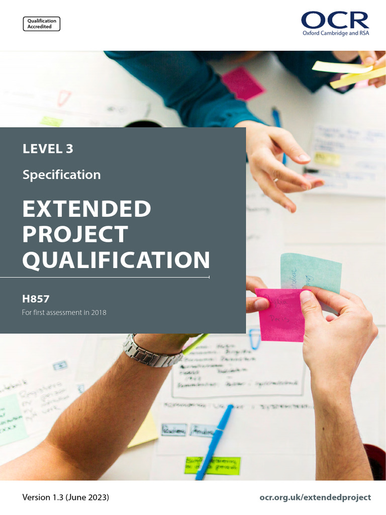 Extended Project Qualification Specification | PDF