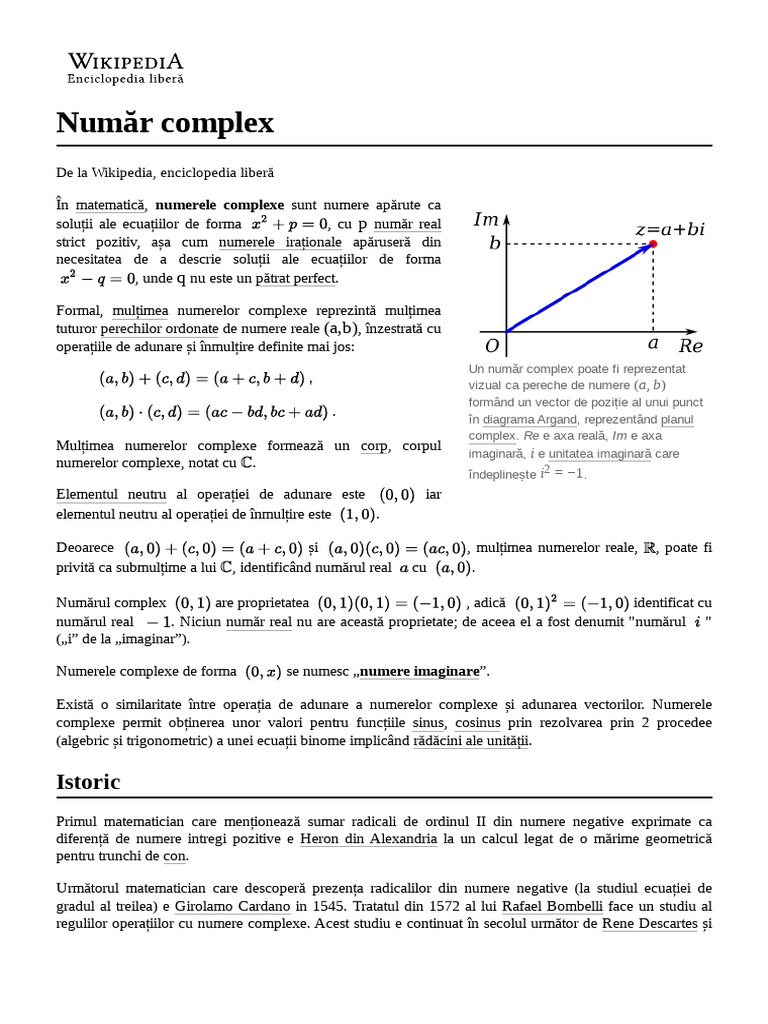 Număr Complex | PDF