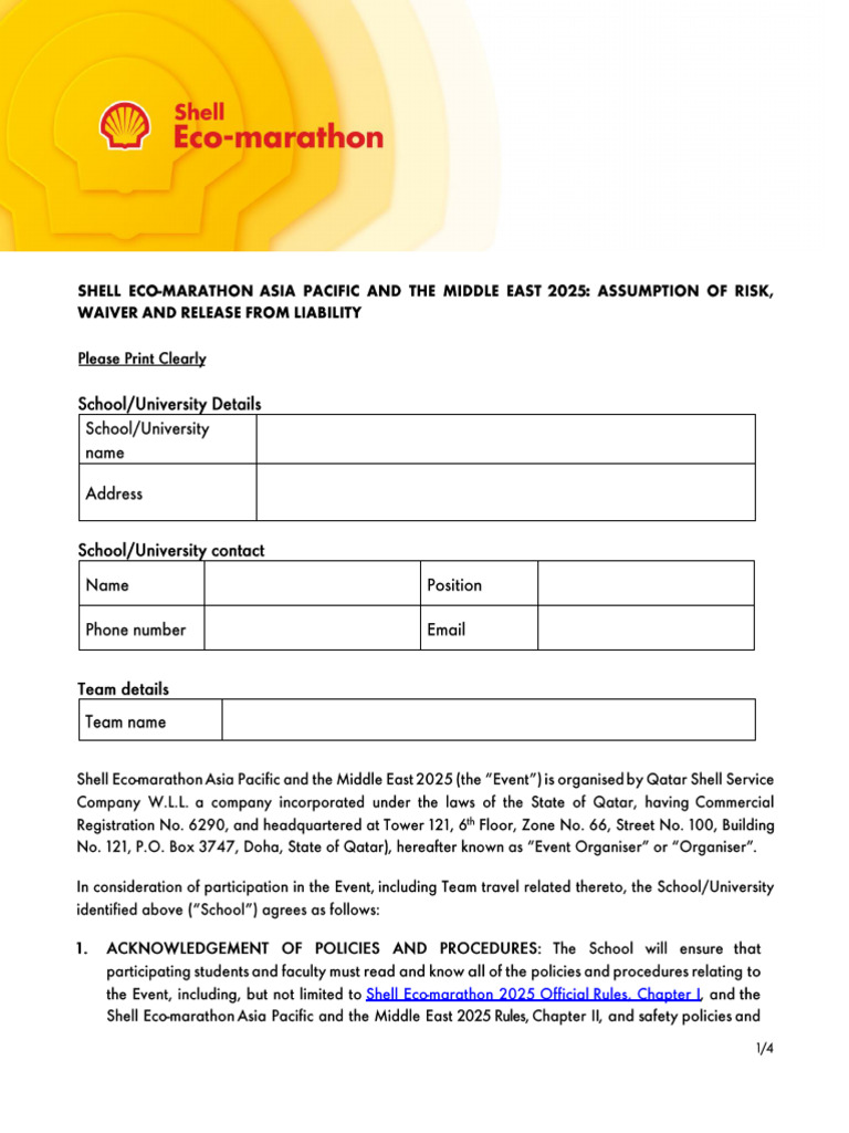 SEM Asia Pacific and The Middle East 2025 - Institutional Waiver | PDF