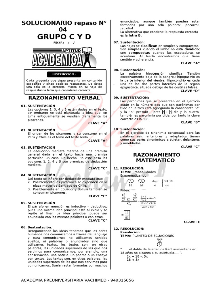 Soluc B Repaso 04 | PDF