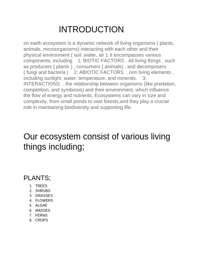 Ecosystem | PDF