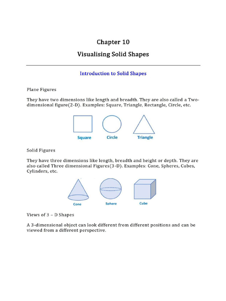 Visualising Solid Shape | PDF