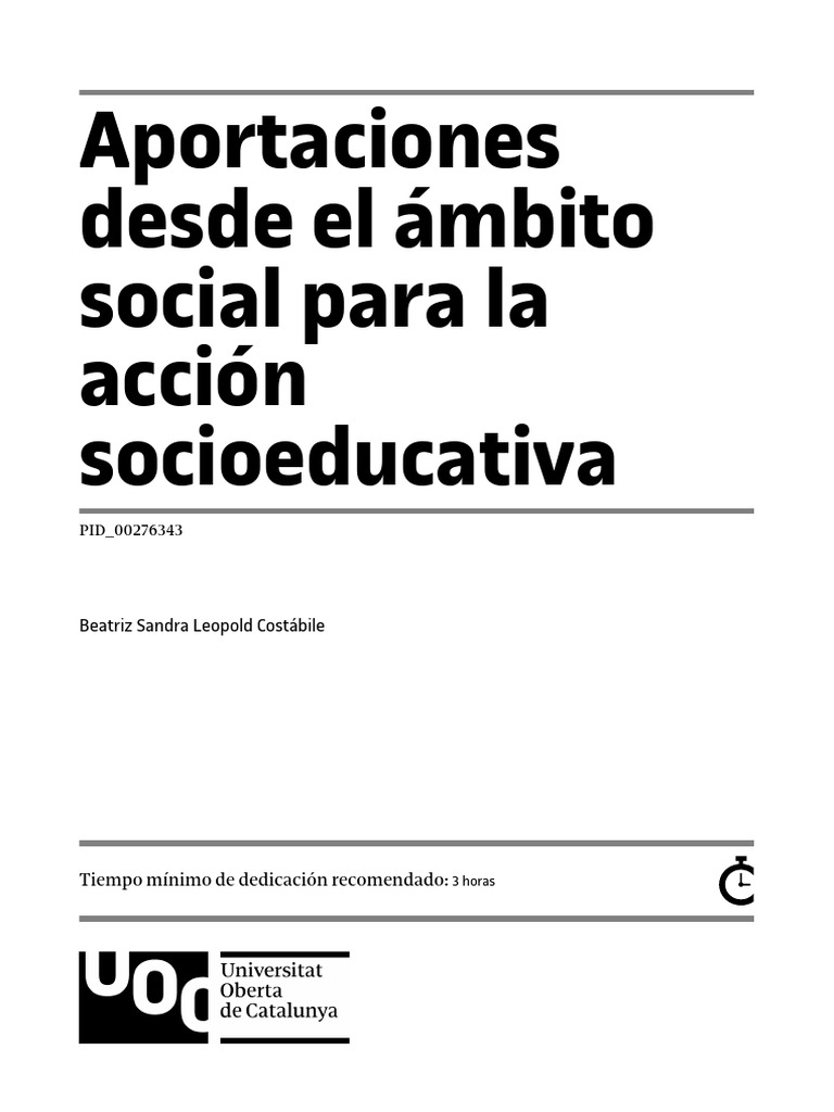 1 Aportaciones Desde El Ámbito Social para La Acción Socioeducativa | PDF