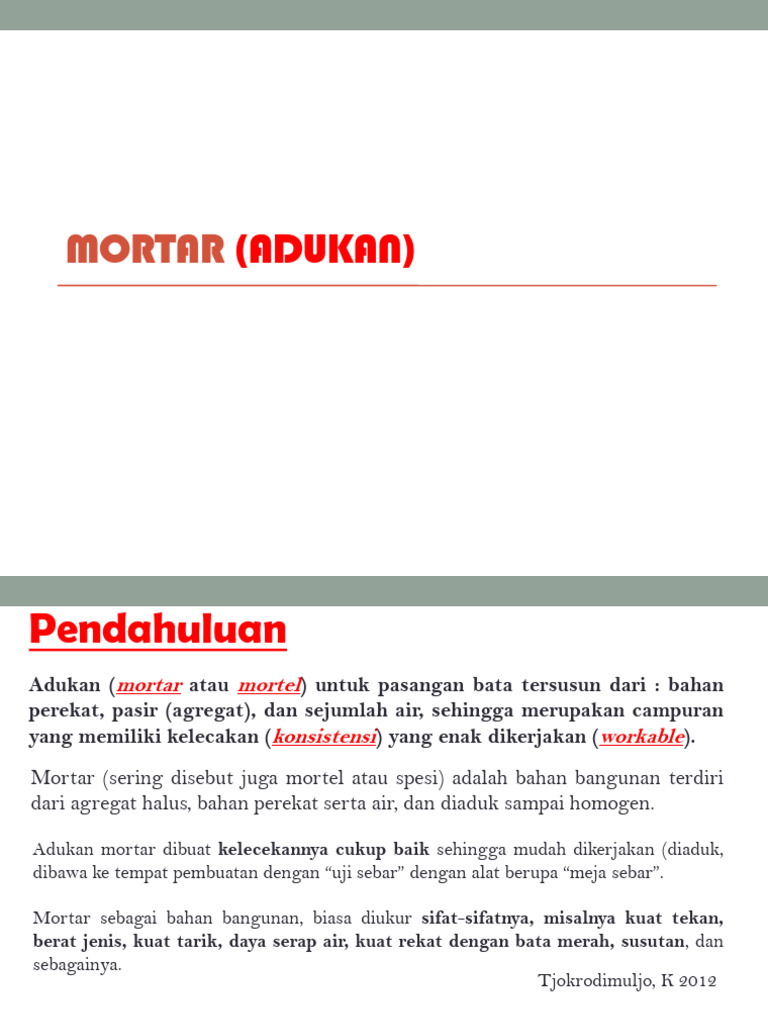Mortar | PDF